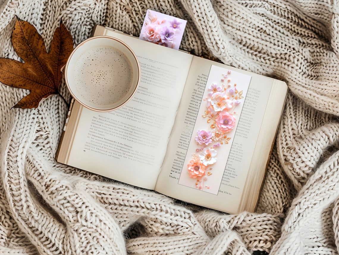 3D Flower Bookmark Bundle Printable ,3D Printable Bookmarks,3d Flowers ...