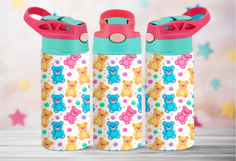 Colorful Bears Kids Sippy Cup Tumbler Wrap PNG (digital Download) - Etsy