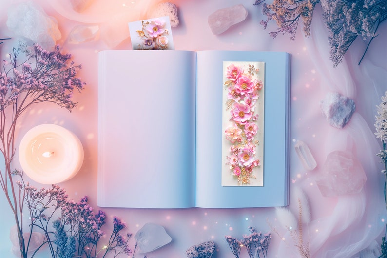 3D Flower Bookmark Bundle Printable ,3D Printable Bookmarks,3d Flowers ...