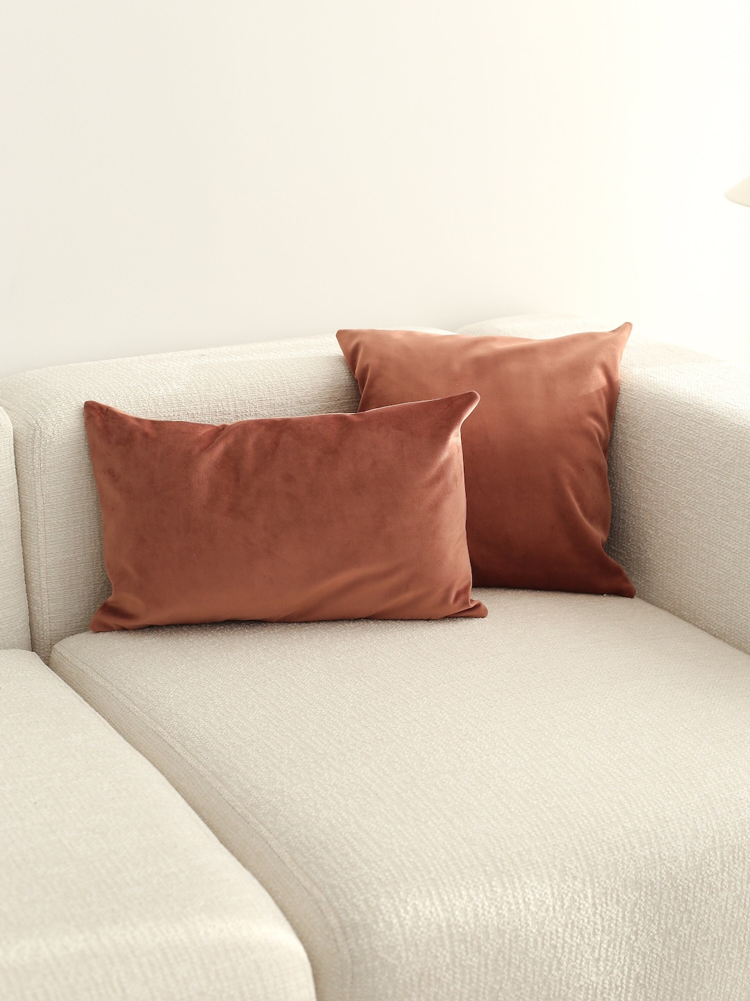 Soft Velvet Dusty Rose Throw Pillow Cover, Custom Size Luxury & Cute ...