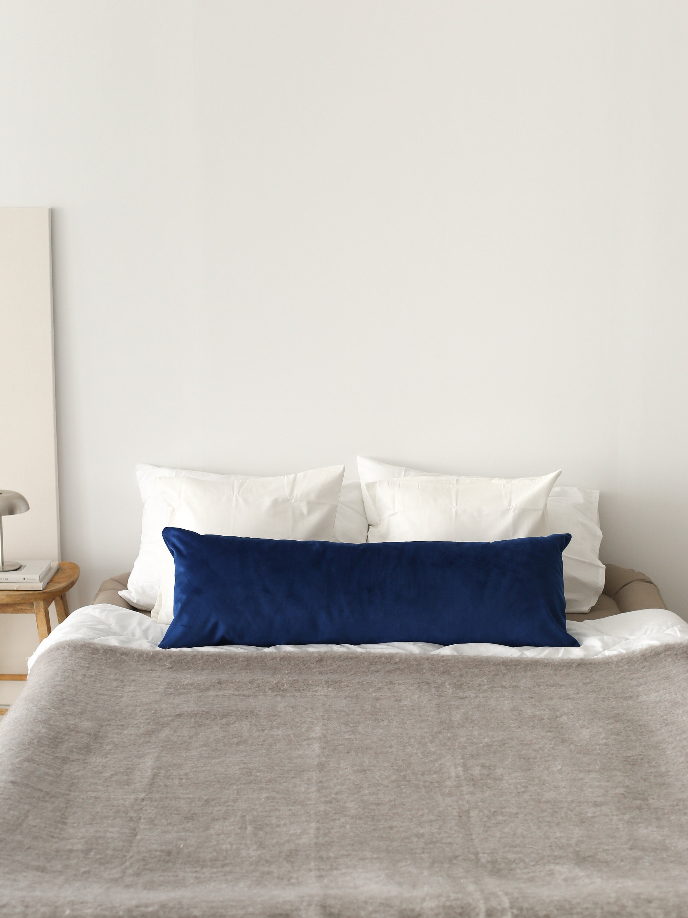 Velvet Long Lumbar Pillow Cover, Oversized Large Velvet Body Pillow ...