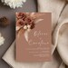 Mocha Mousse Pantone Floral Wedding Invitation, Canva Editable Template ...
