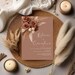 Mocha Mousse Pantone Wedding Invitation, Canva Editable Template, Color ...