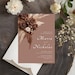 Chocolate Brown Floral Wedding Invitation, Canva Editable Template ...
