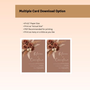 Mocha Mousse Pantone Wedding Invitation, Canva Editable Template, Color ...