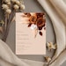 Rust Brown Rose Floral Wedding Invitation, Canva Editable Template ...