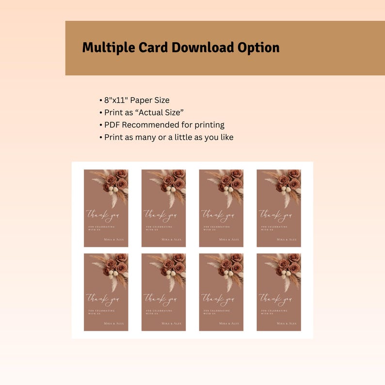 Mocha Mousse Color Pantone Floral Wedding Favor Tags Template, Editable ...