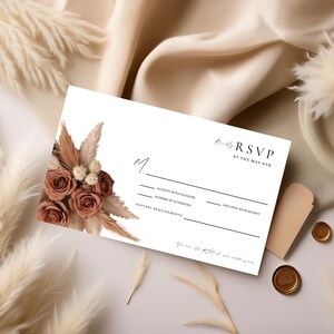 Mocha Mousse Pantone Wedding Invitation, Canva Editable Template, Color ...