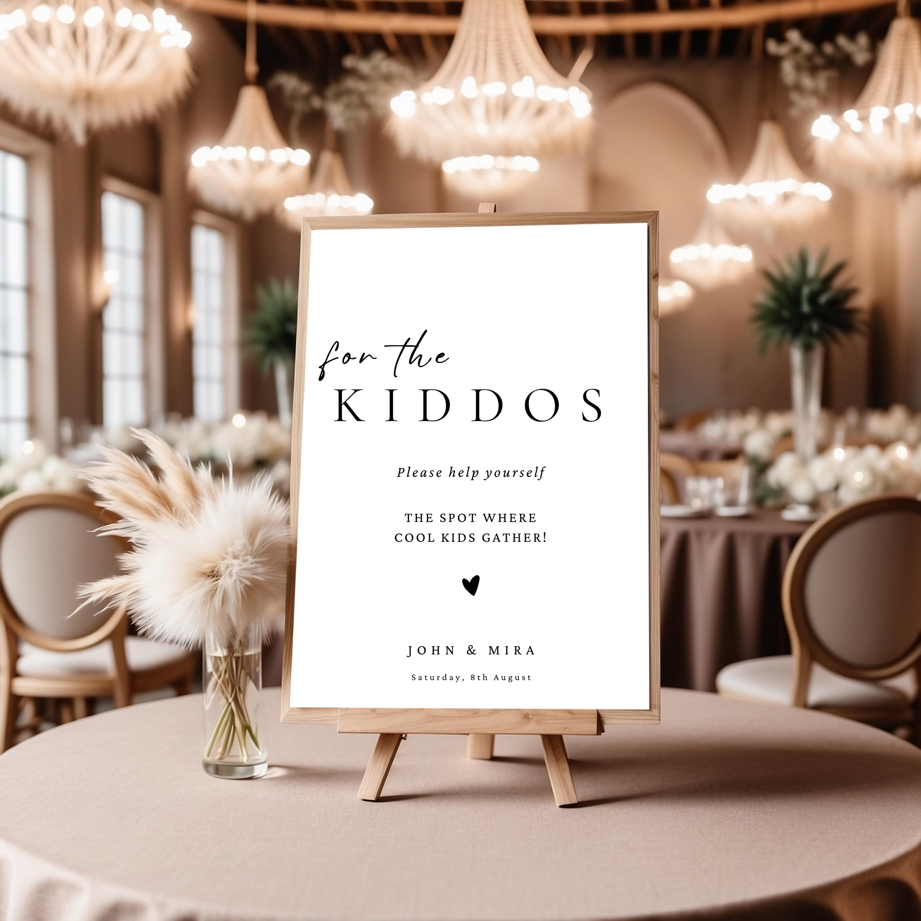 Kids Table Sign Template, Wedding Kids Signage, Activity Sign Template ...