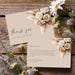 White Cream Beige Floral Thank You Card Wedding Template, Printable ...