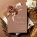Mocha Mousse Pantone Floral Wedding Invitation, Canva Editable Template ...