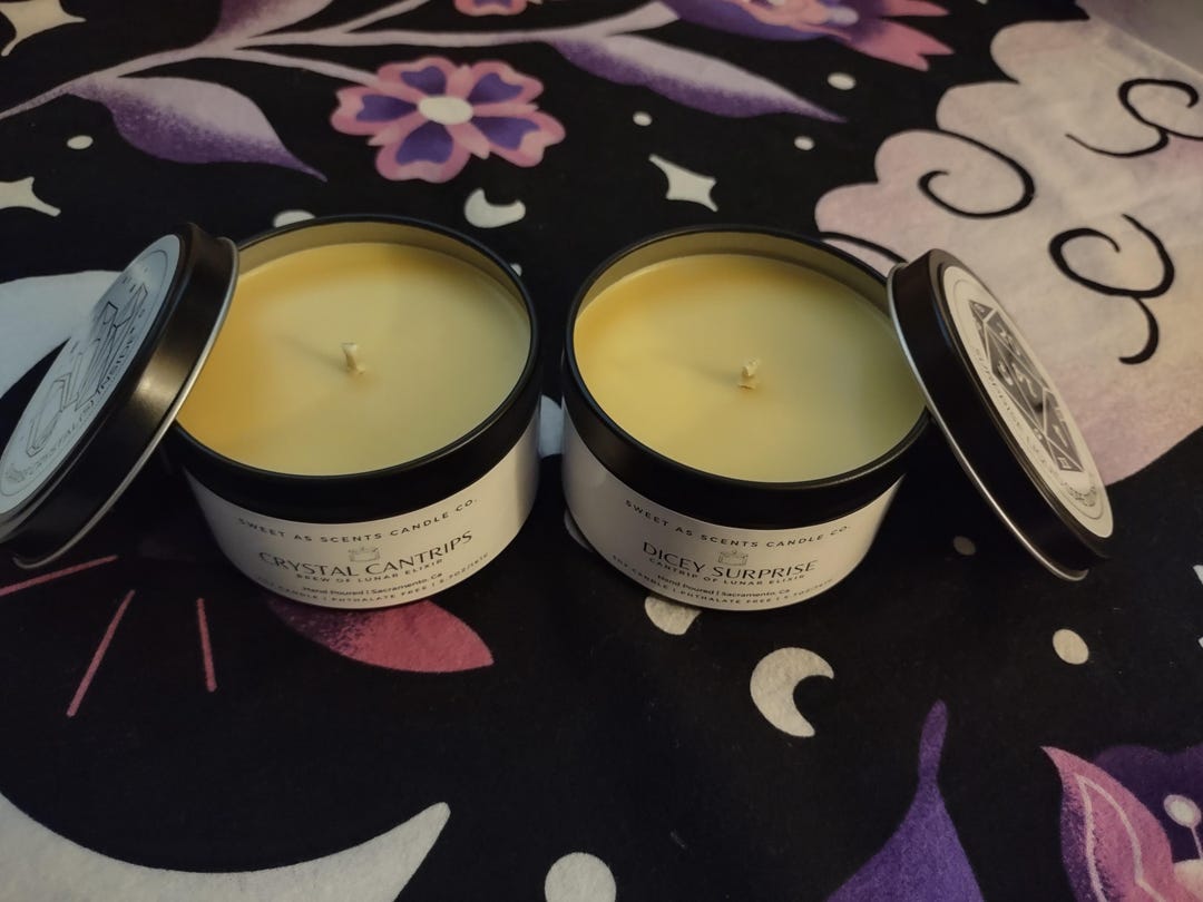 Lunar Elixir Liquid Core D20 Dice Surprise Candle - Handmade Scented ...