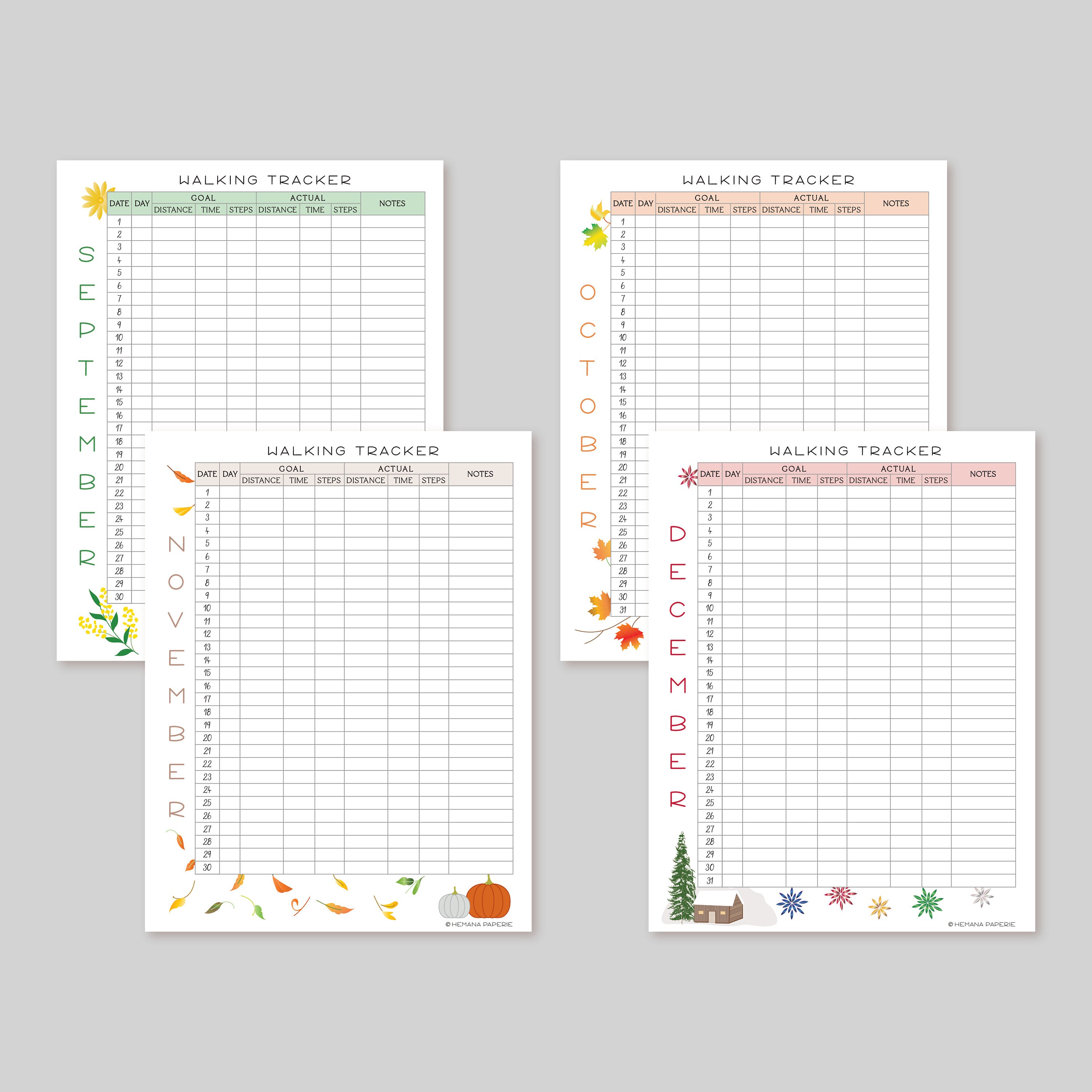 Printable Steps Tracker 8.5X11 | Digital Download | Walking Tracker ...