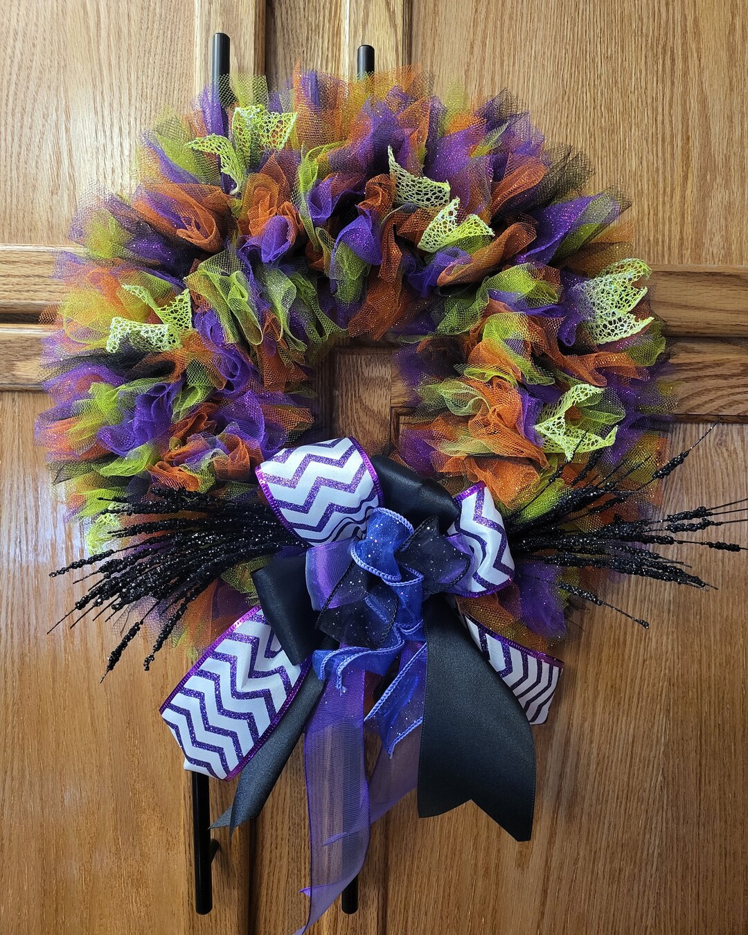 12 Inch Halloween Inspired Wreath With Bow - Etsy