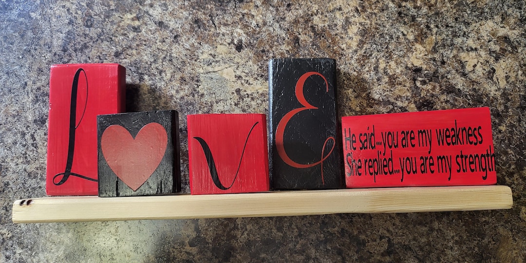 Love Inspirational Wooden Stand up Sign - Etsy