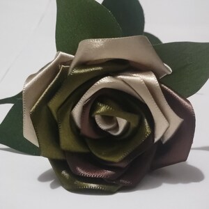 1 Handmade Satin Rose - Etsy
