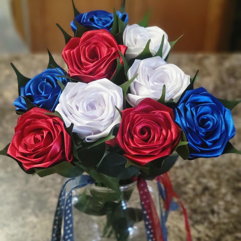 Satin Ribbon Roses - Etsy