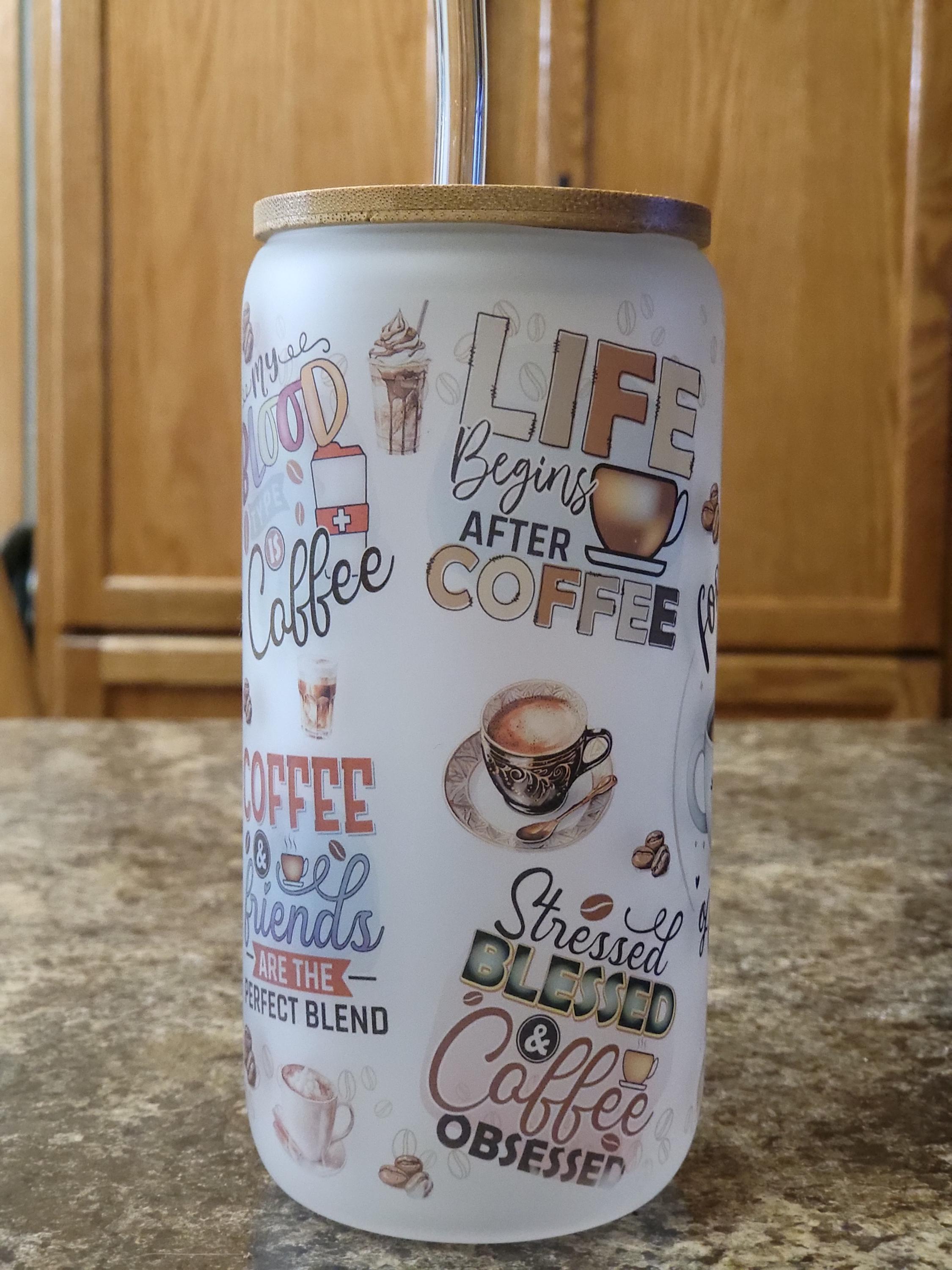 16oz Frosted Glass Libbey Cup Tumbler - Etsy