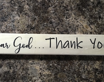 Dear God, Thank You - Mini Bible Verse Sign- Thankful Sign-religious ...