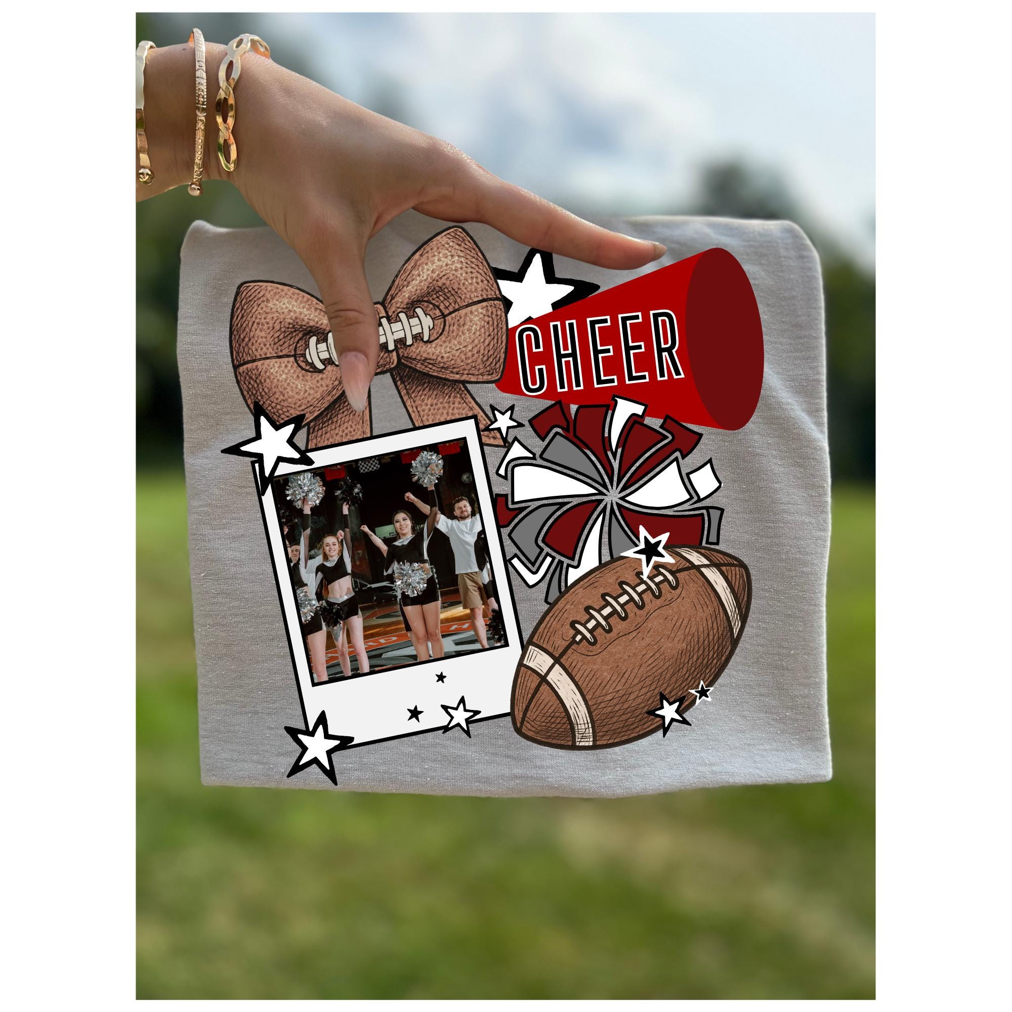Cheer Photo Canva Template Frame Patchwork Pennant Sports Editable ...