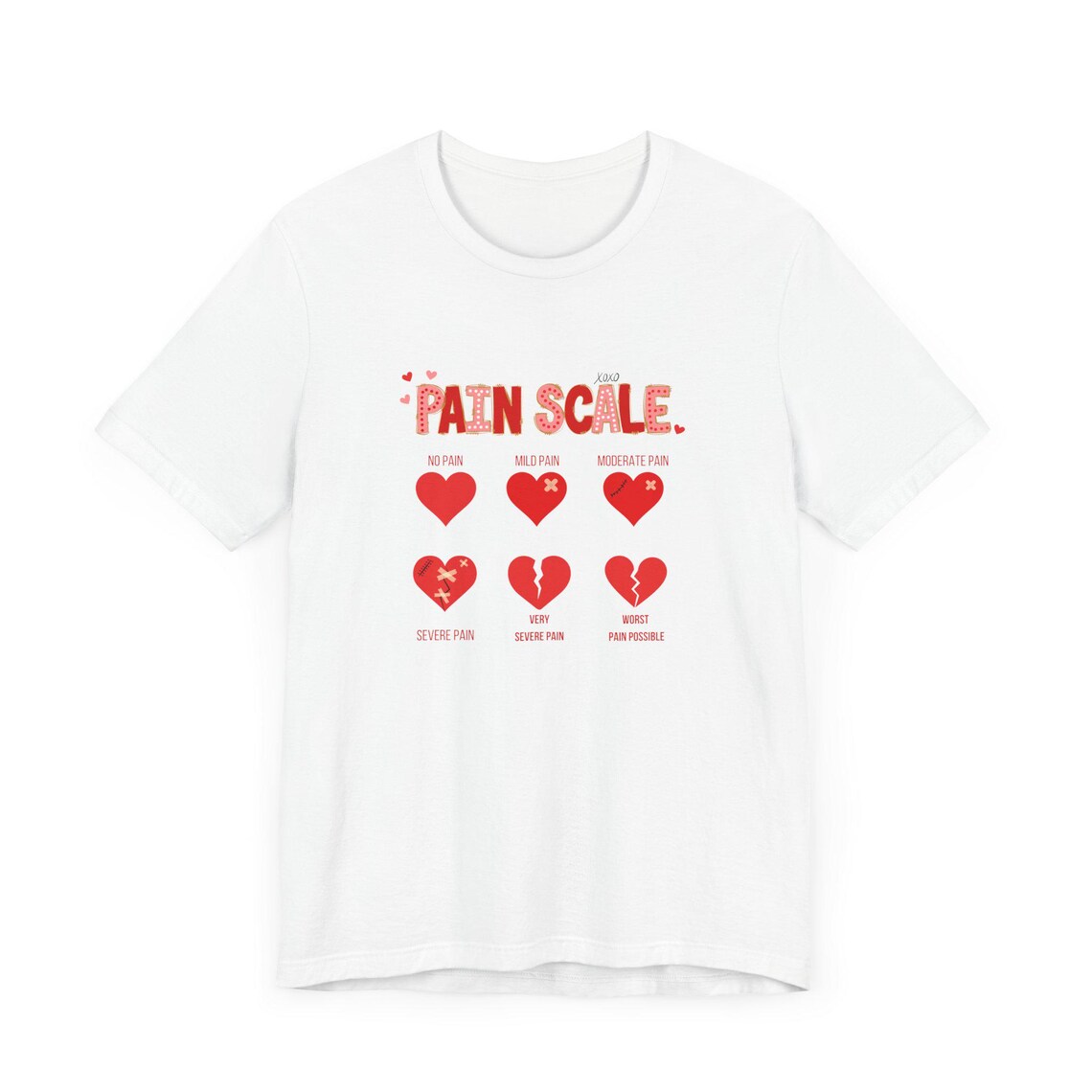 Funny Pain Scale Shirt, Valentine's Nurse T-shirt, Funny Valentines Tee ...