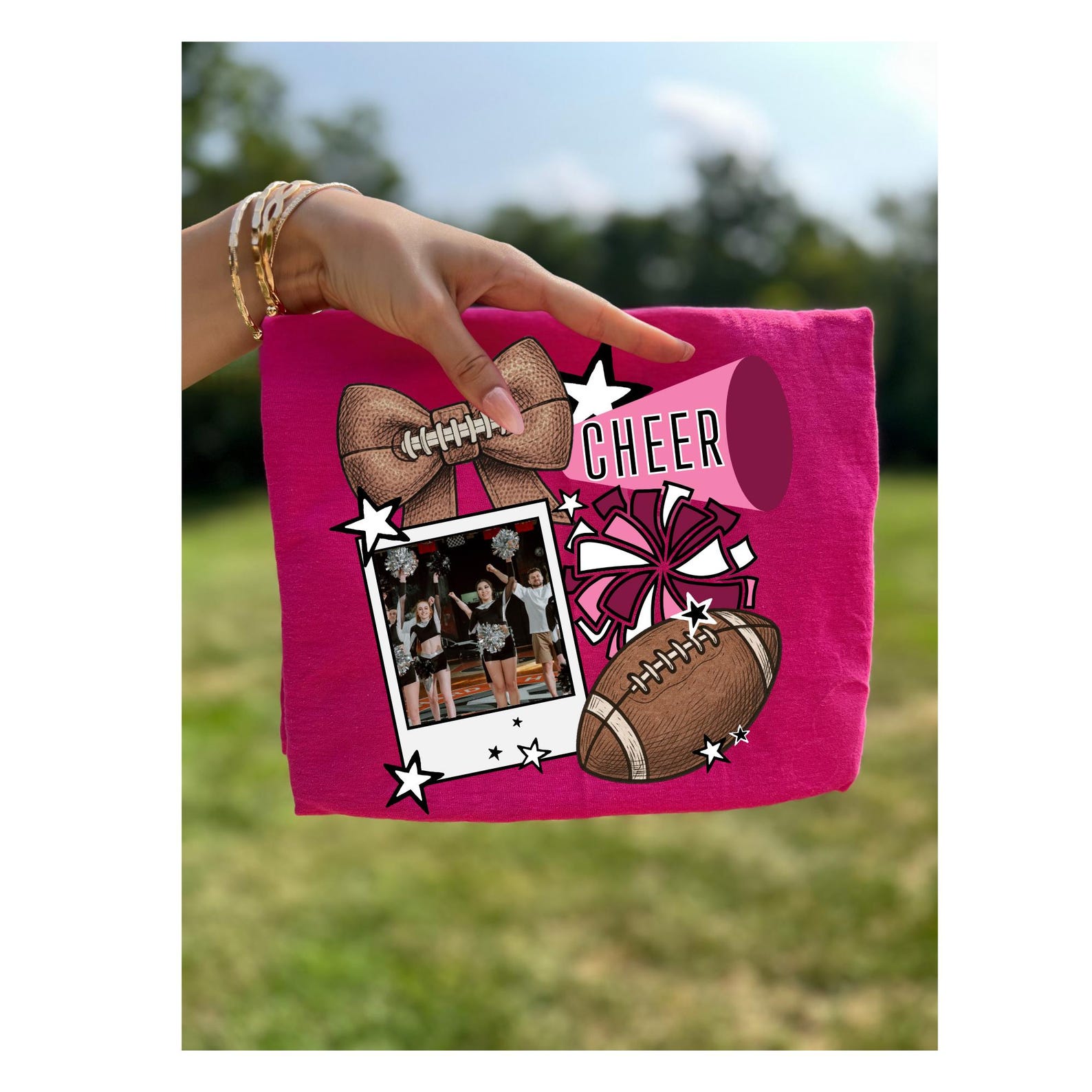 Cheer Photo Canva Template Frame Patchwork Pennant Sports Editable ...