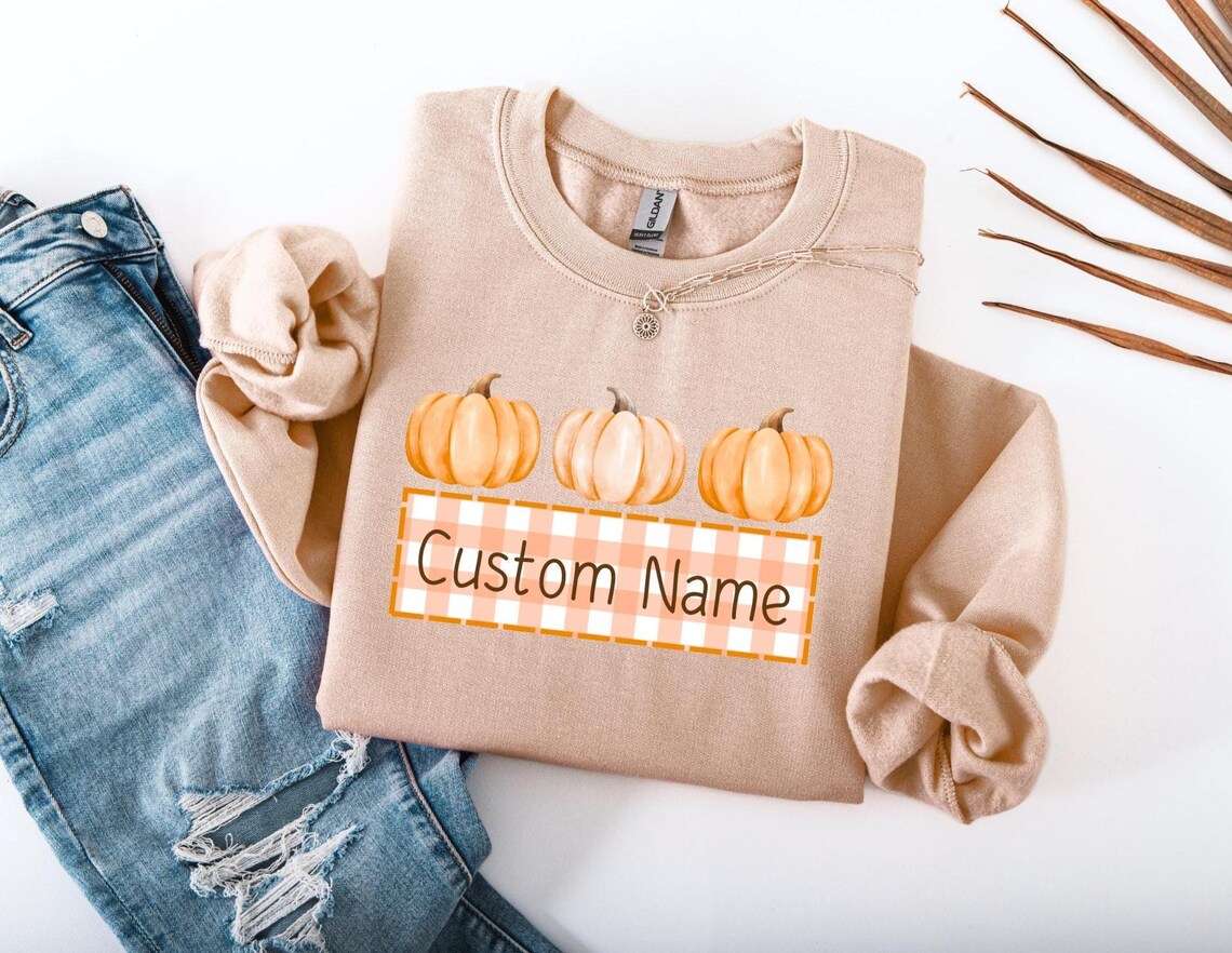 Custom Kid Name Pumpkin Bow Png Name Plate Monogram Personalized Girl ...