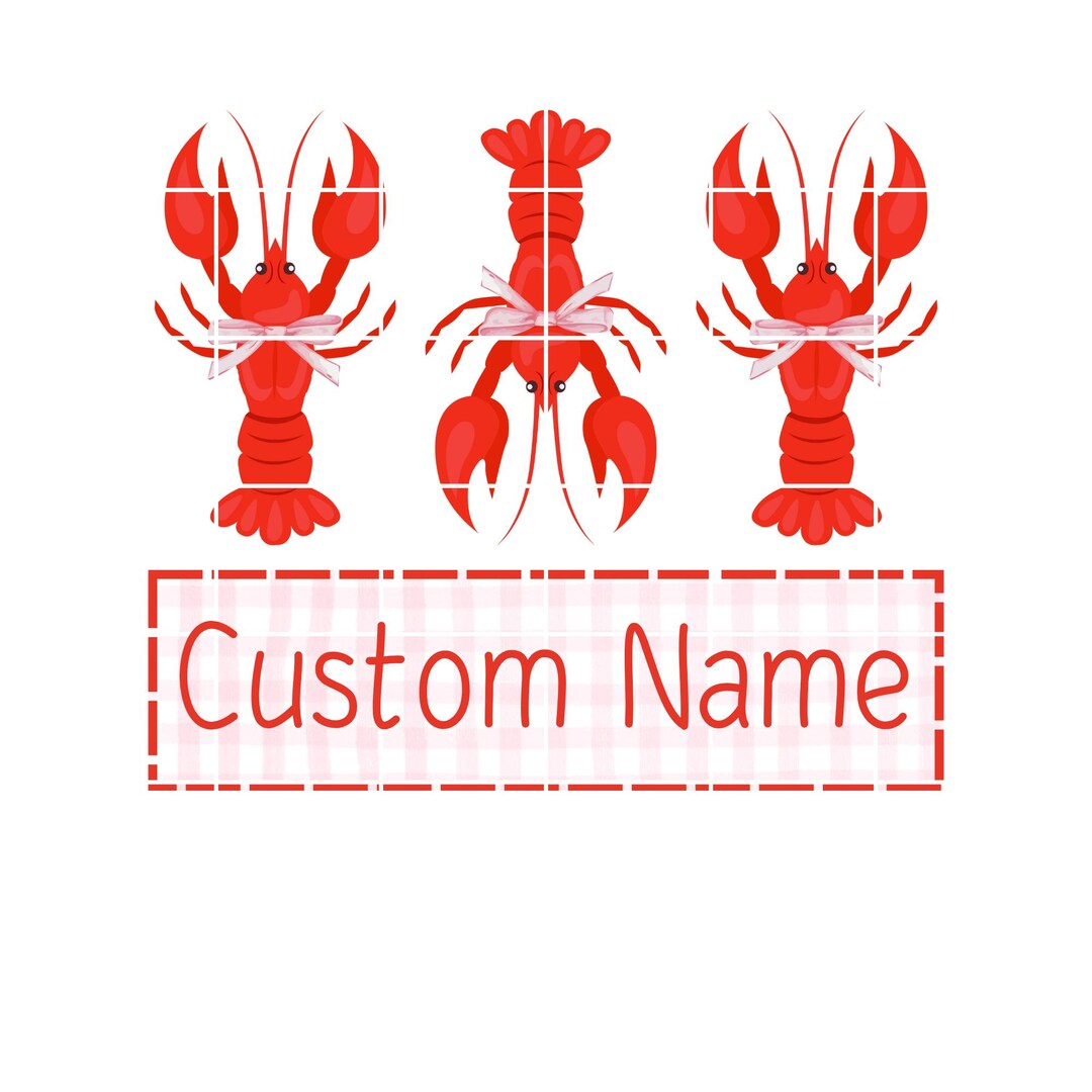 Custom Kids Name Crawfish Png Crawfish Name Plate Monogram Personalized ...