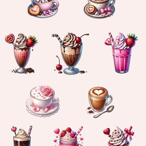 Valentine Sweets Clipart Bundle: Heart Desserts PNG (digital Download ...