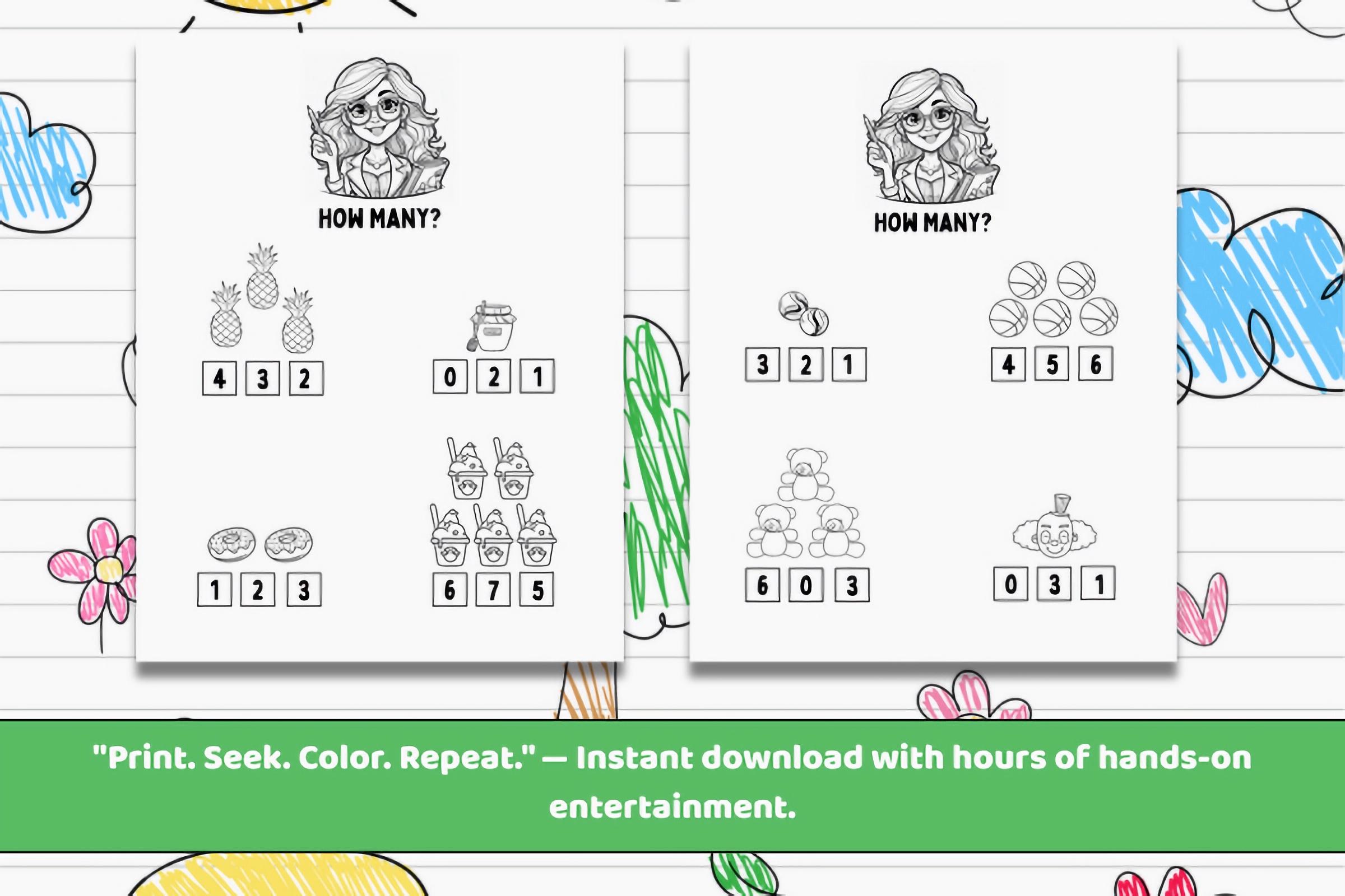 Seek & Discover – Printable I Spy Activity and Coloring Pages | 25-page ...