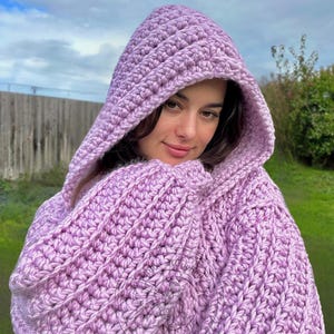 Cloud Cardigan PATTERN - Crochet Hooded Soft Fluffy Puffy Oversized ...