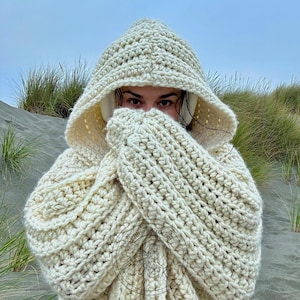 Cloud Cardigan PATTERN - Crochet Hooded Soft Fluffy Puffy Oversized ...