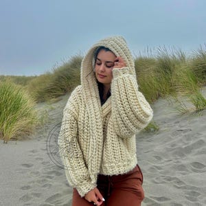 Cloud Cardigan PATTERN - Crochet Hooded Soft Fluffy Puffy Oversized ...