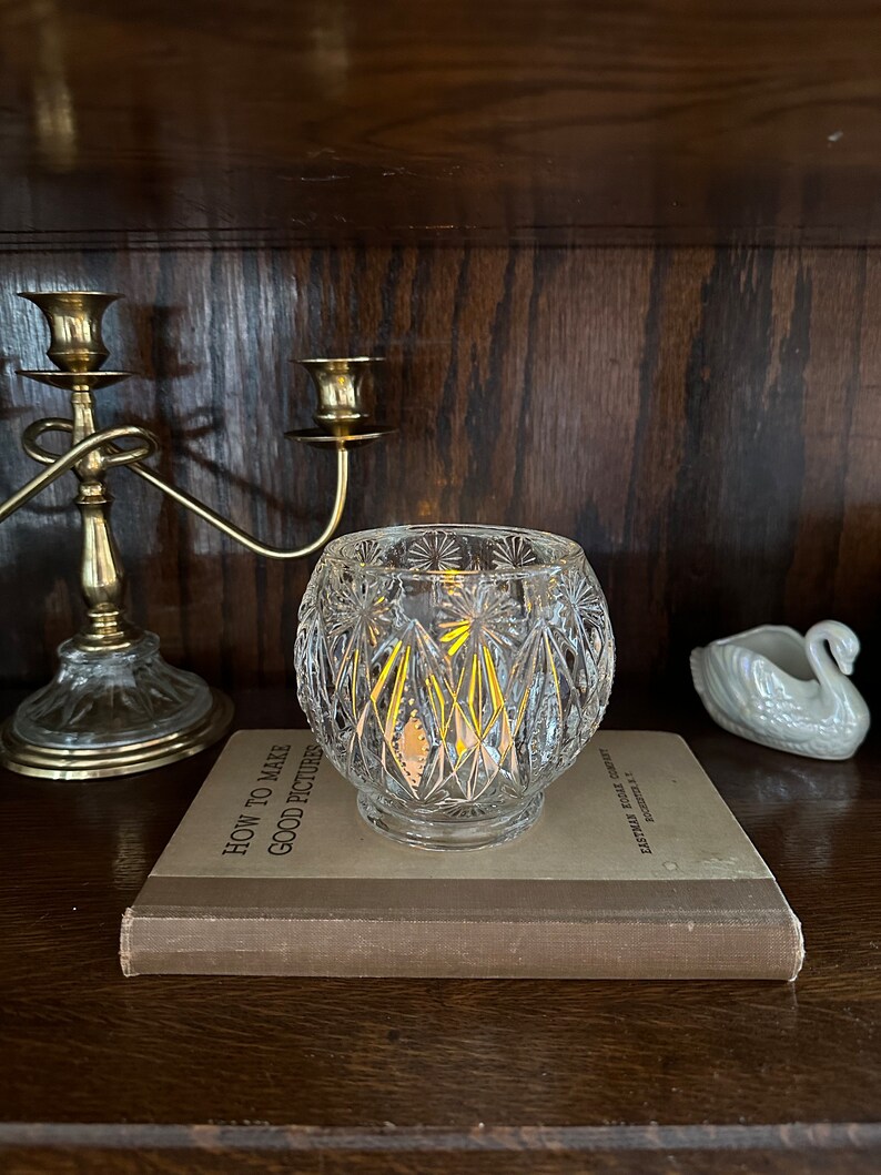 Avon Glass Candle Holder - Etsy