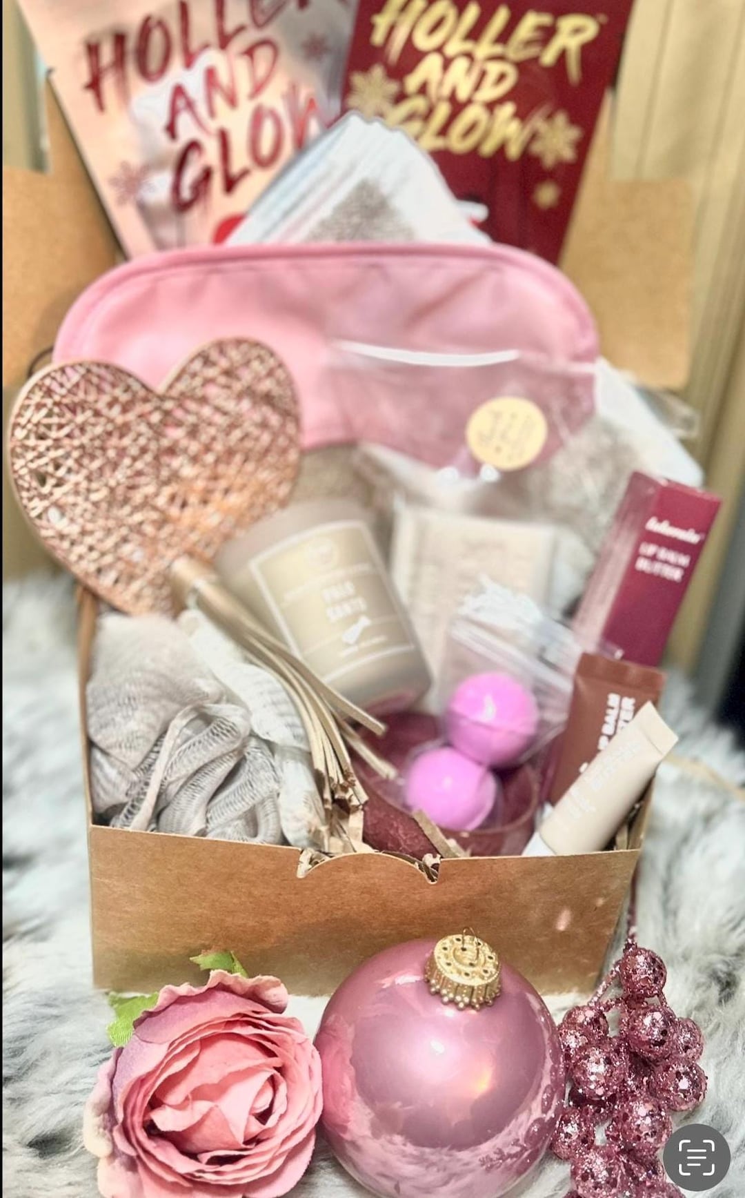 Spa Gift Box Holler & Glow Masks, Palo Santo Candle - Etsy