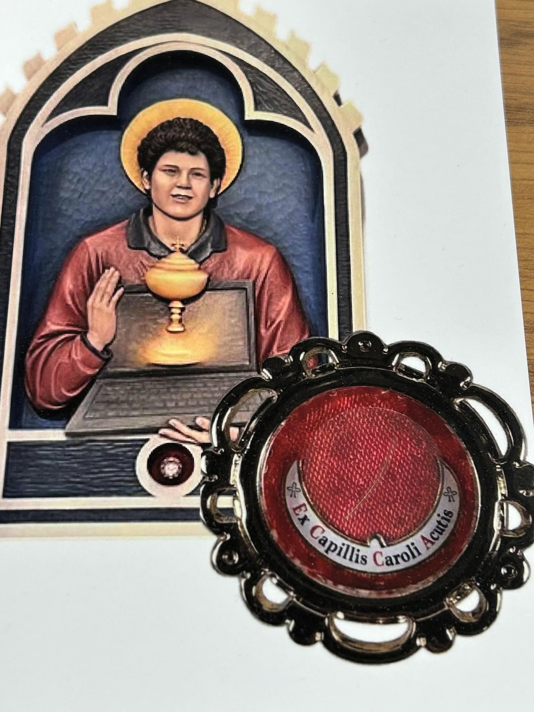 Carlo Acutis Hair Strand Relic Piece Photo Display Catholic Church - Etsy