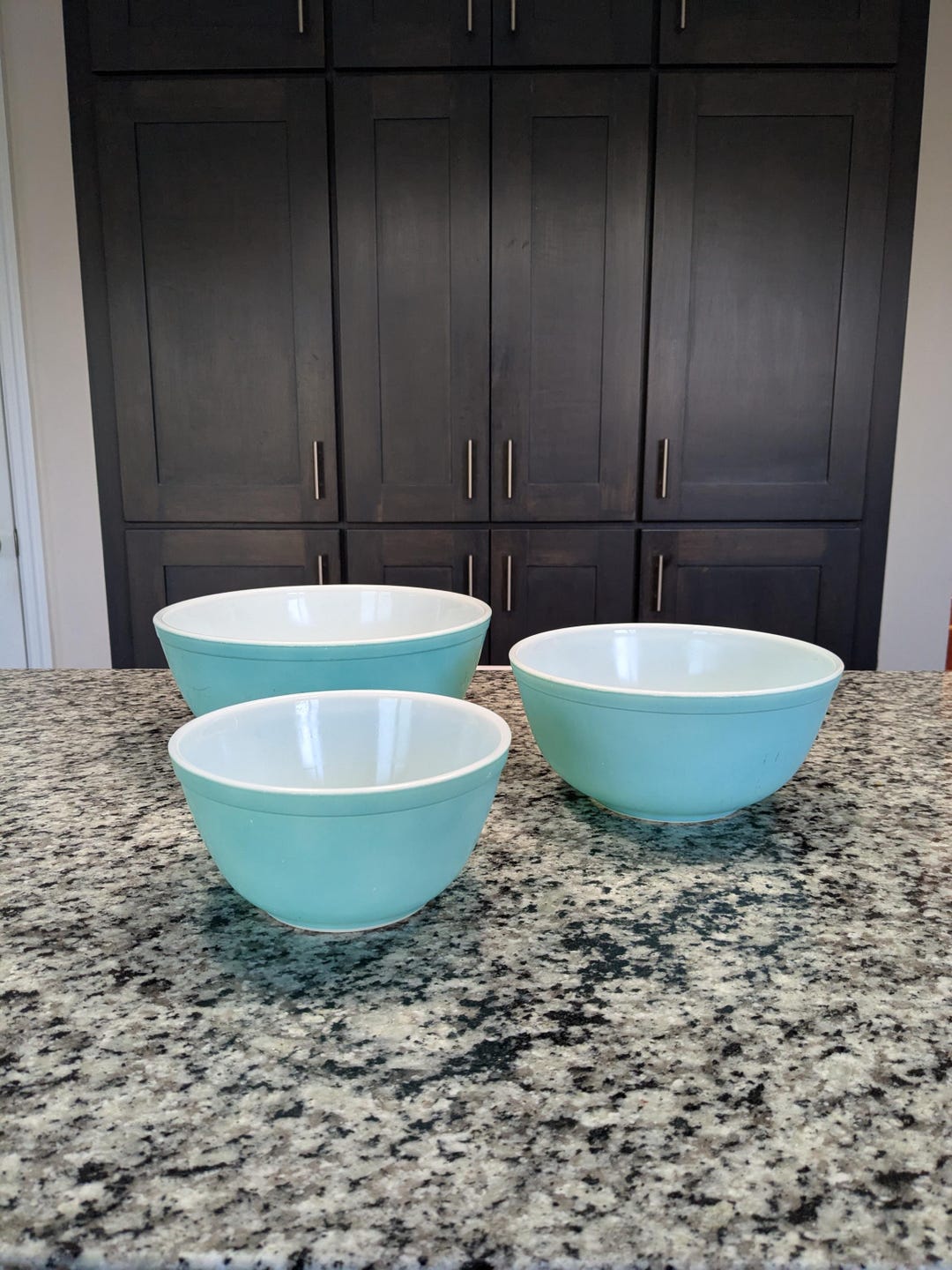 Pyrex Vintage Nesting Models, Turquoise Blue, 3 Bowls - Etsy