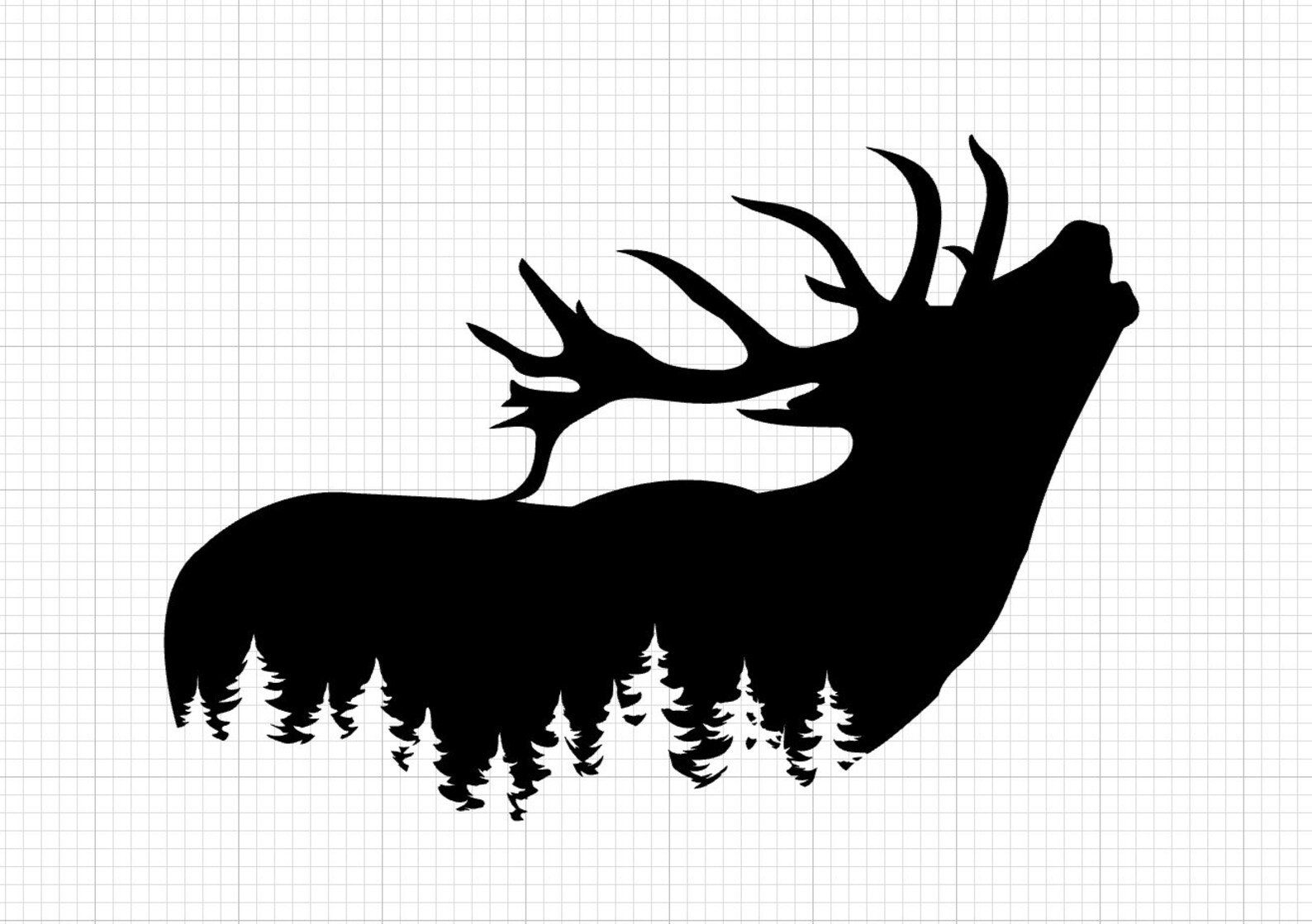 Tree Elk Decal - Etsy