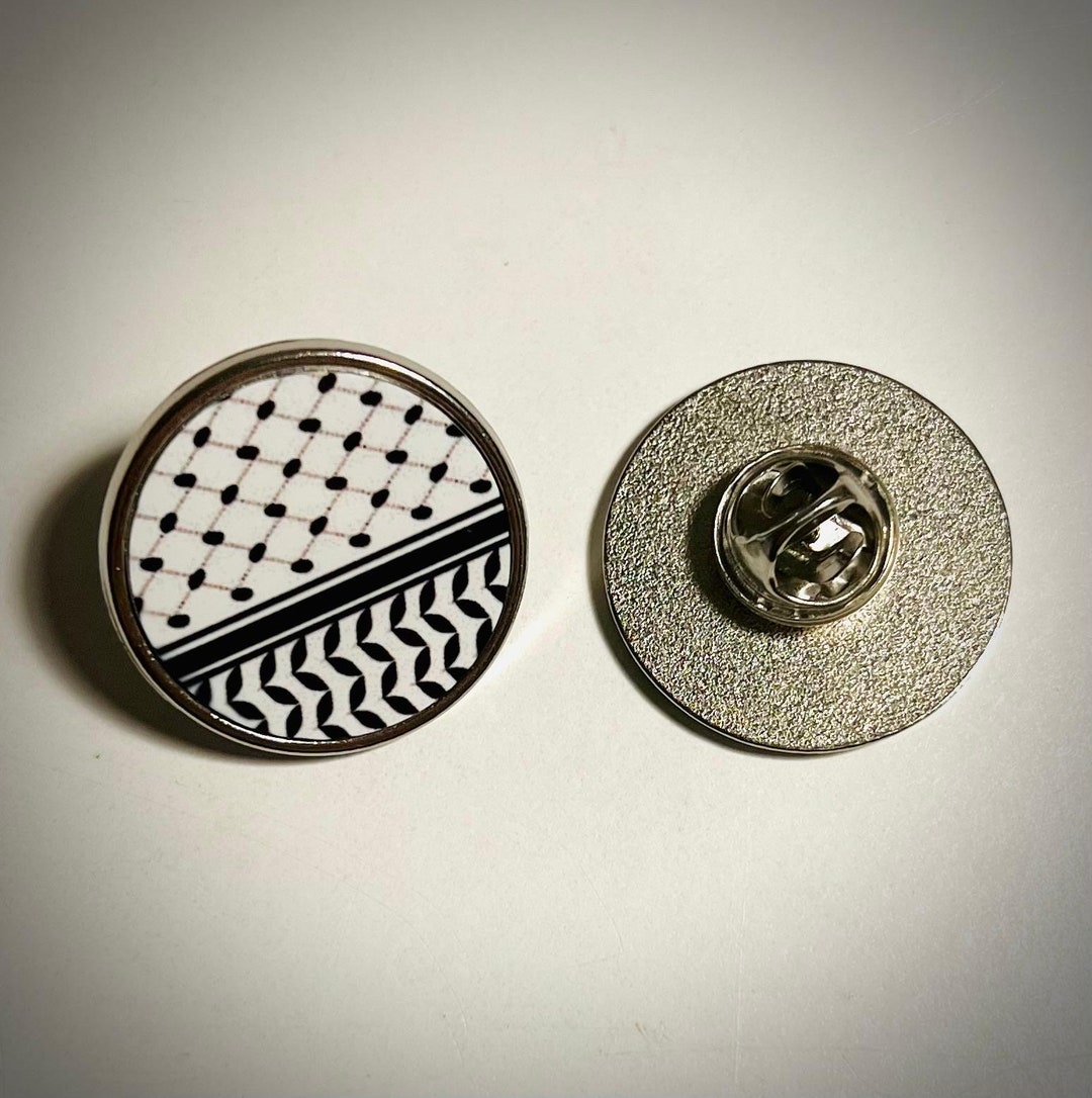 Palestinian Keffiyeh Lapel Pin - Handcrafted Pin for Men and Women ...