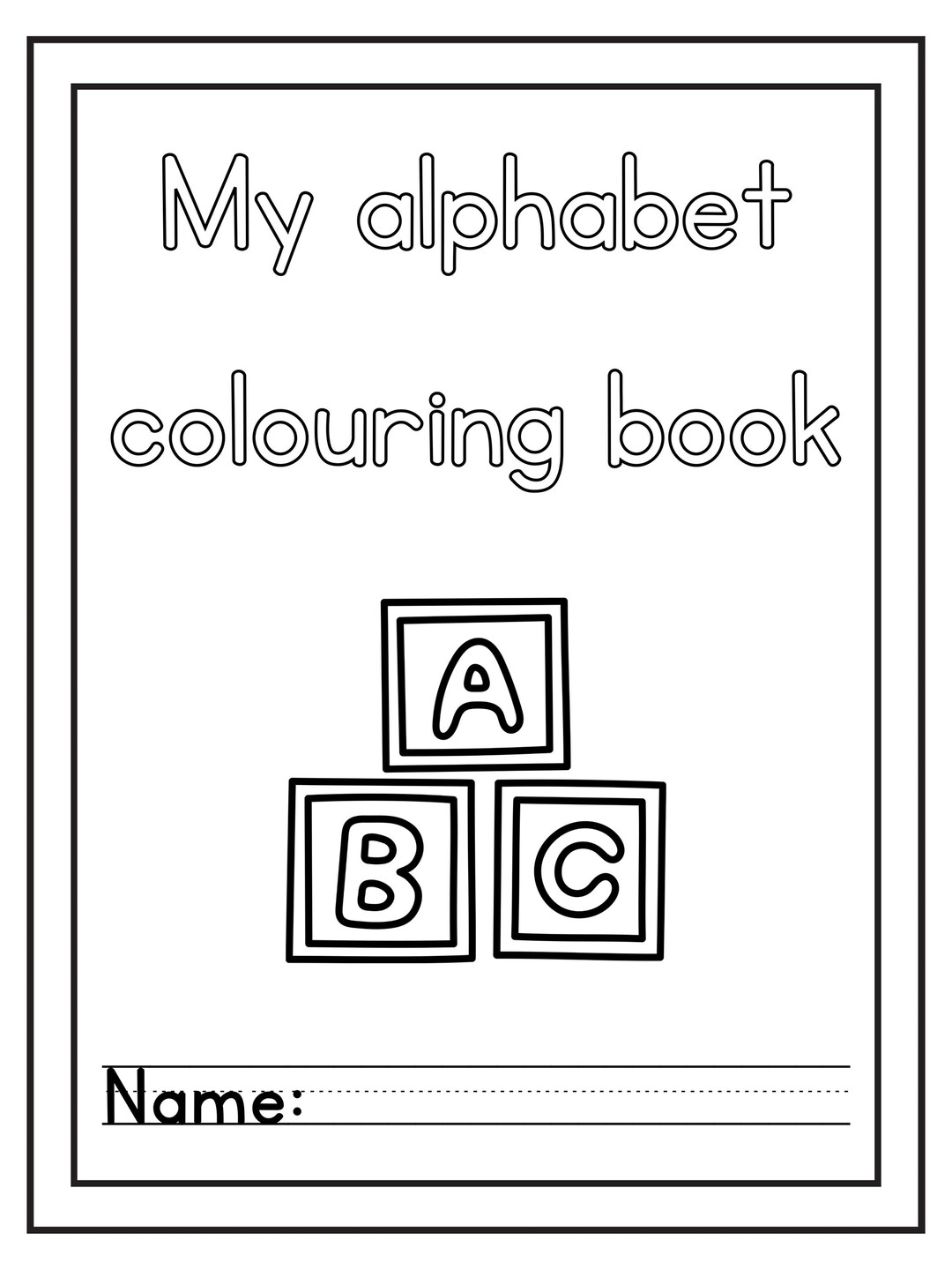 A to Z Fun! Children’s Alphabet Colouring Book | Educational Digital ...