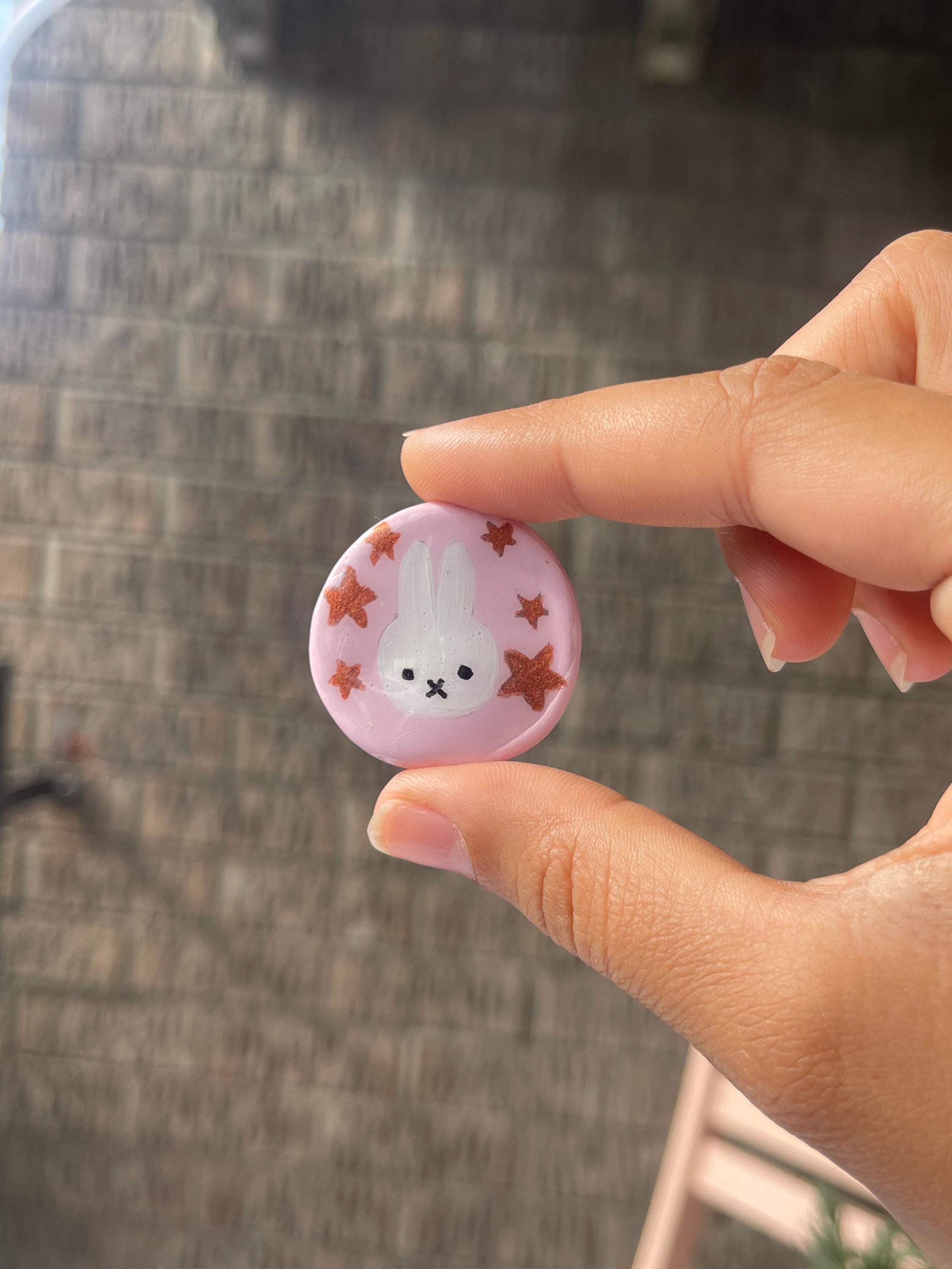 Handmade Miffy Pin, Snoopy Pin, Miffy Charm, Ceramic Pin, Cute Clay Pin ...