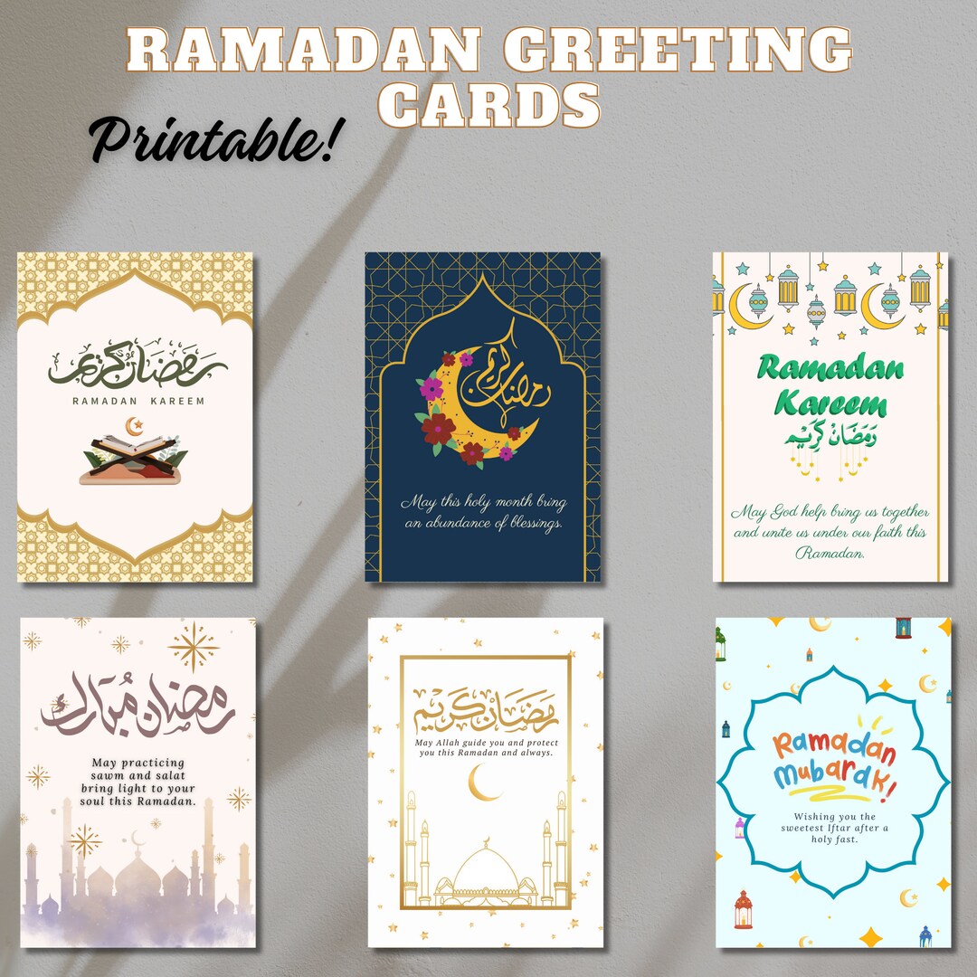 Ramadan Mubarak Cards 06 Printable Ramadan Greeting Cards Digital ...
