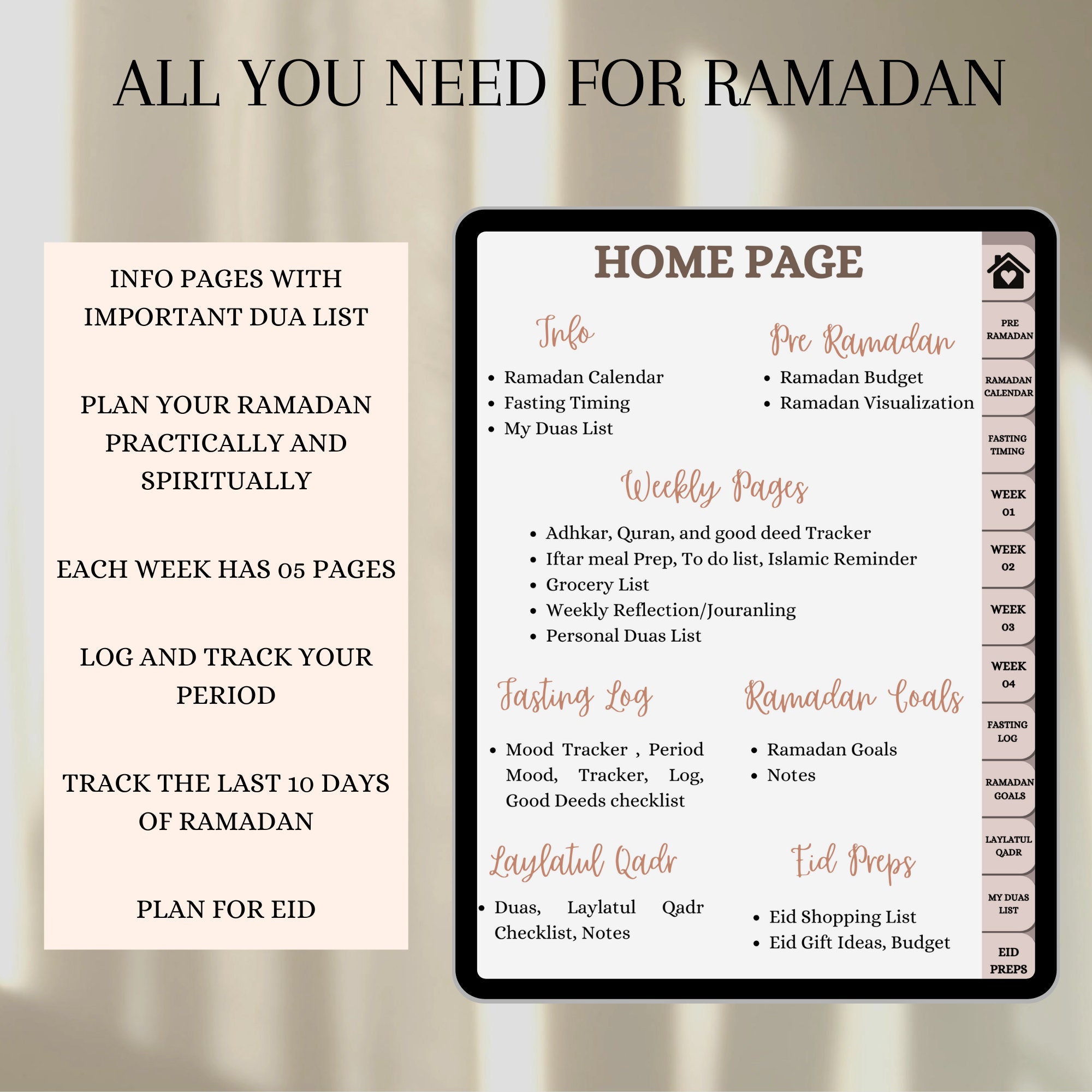 Agenda Ramadan 2024 Agenda numérique Ramadan Agenda Ramadan Journal du ...