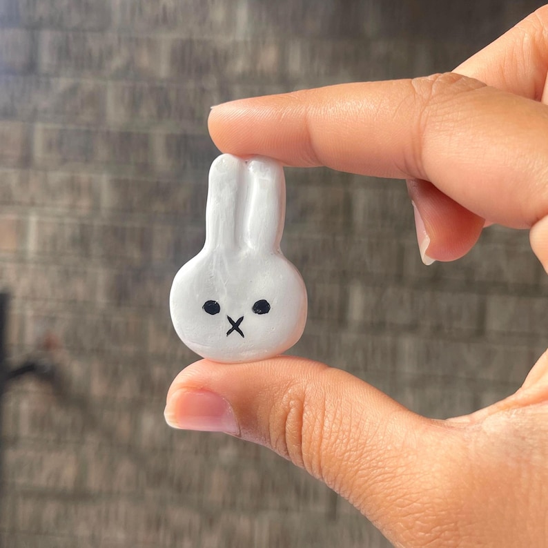 Handmade Miffy Pin, Snoopy Pin, Miffy Charm, Ceramic Pin, Cute Clay Pin ...