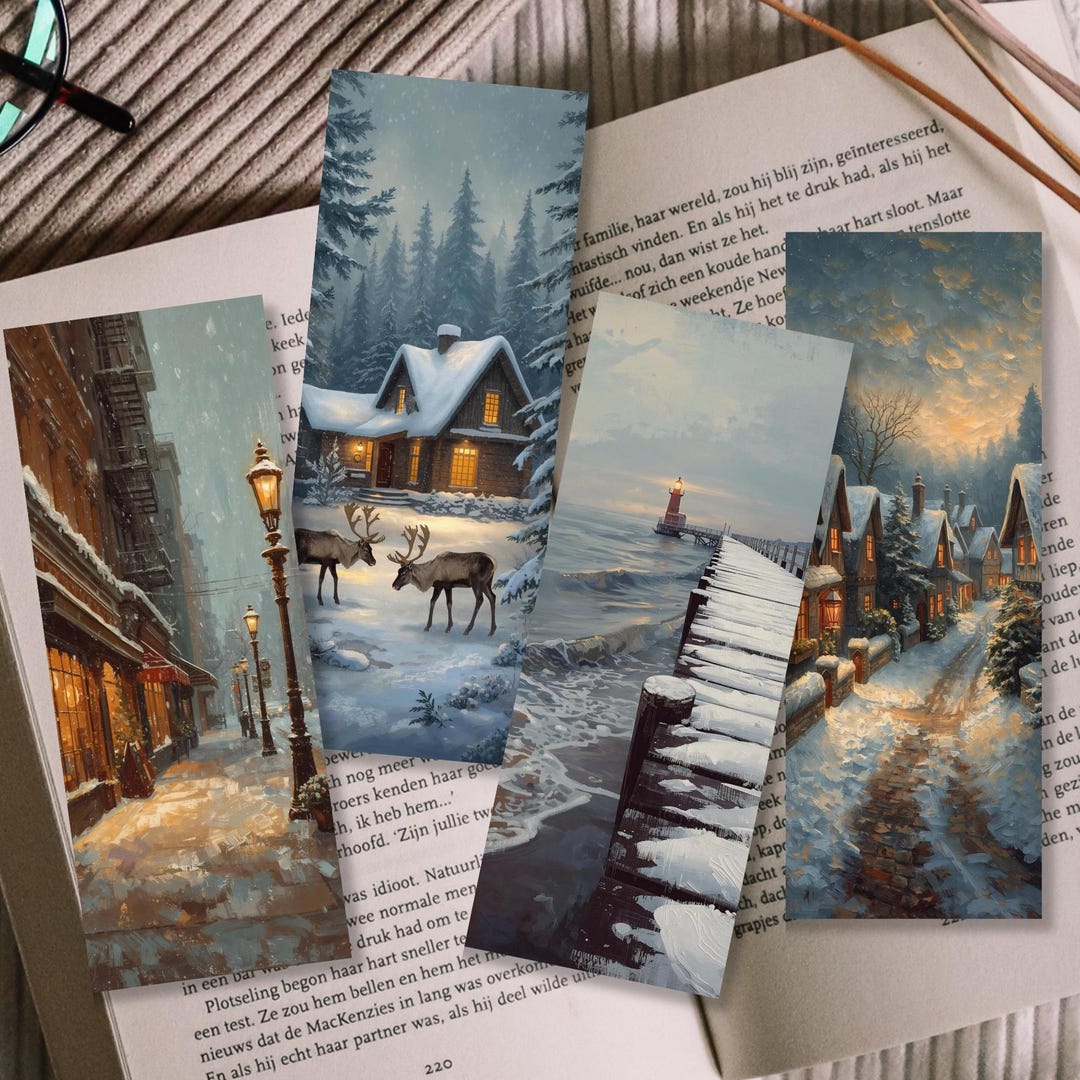 Cozy Winter Bookmarks - Laminated - Christmas Bookmarks - Cozy Reader ...