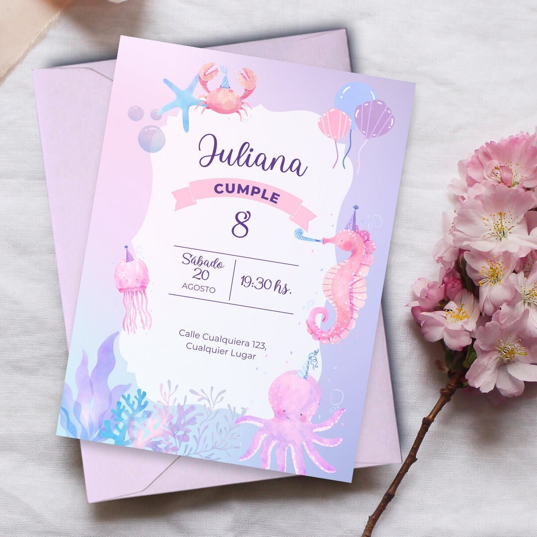 Marine Themed Birthday Invitations, Customizable Invitation Templates ...