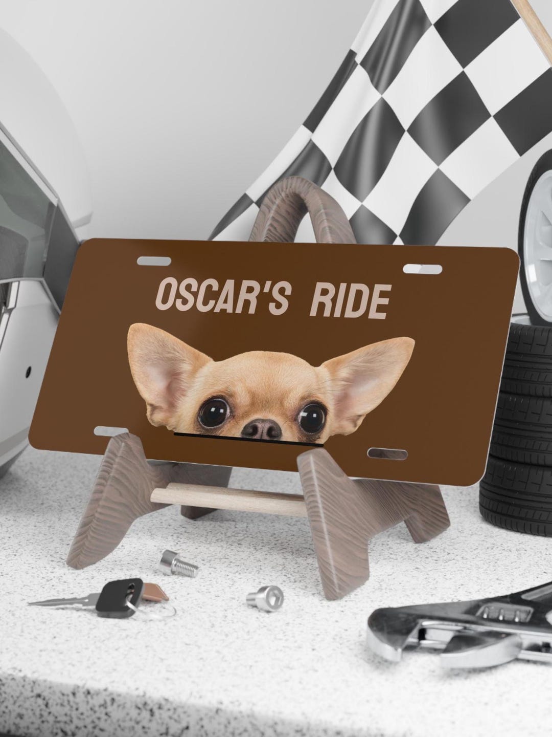 Cream Chihuahua License Plate - Personalization Vanity Plate for Car - Etsy