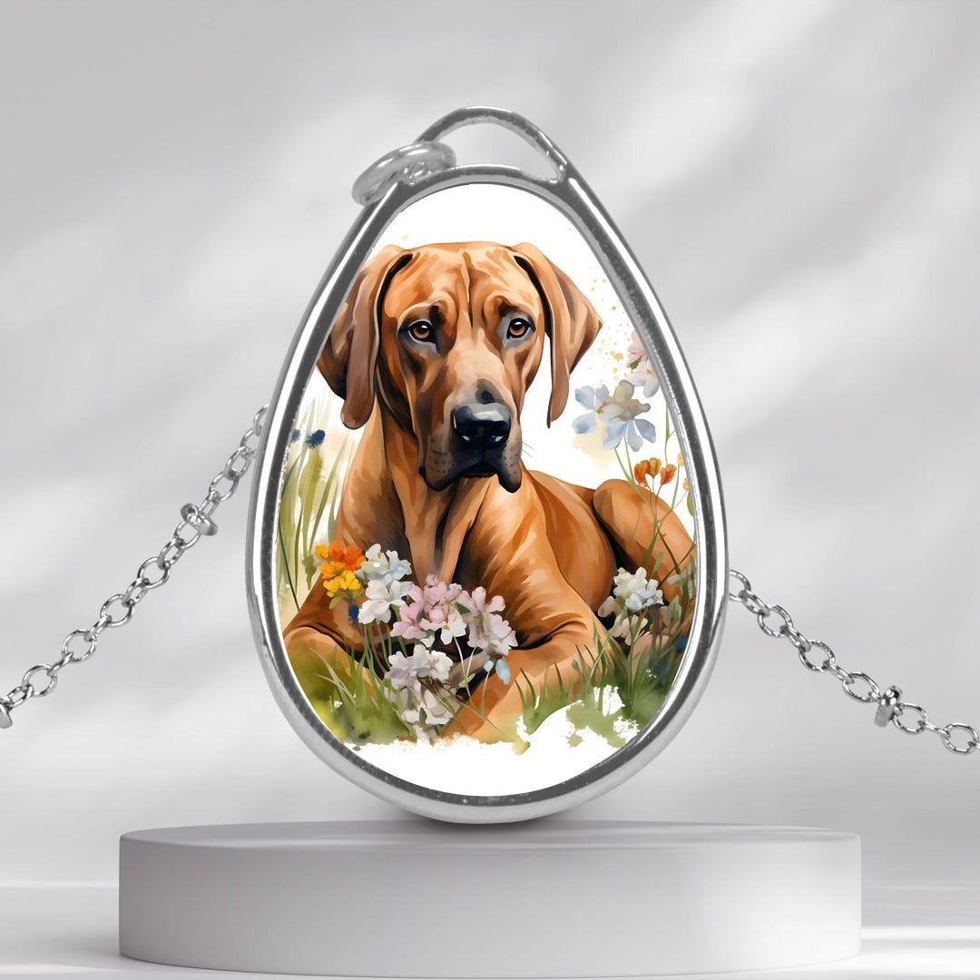 Rhodesian Ridgeback Necklace Pendant - Personalized Dog Name Jewelry - Etsy