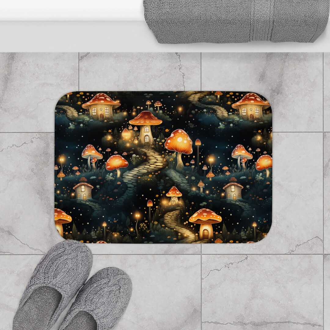 Cottagecore Mushroom Bath Mat for Bathroom or Guest Room Decor - Etsy