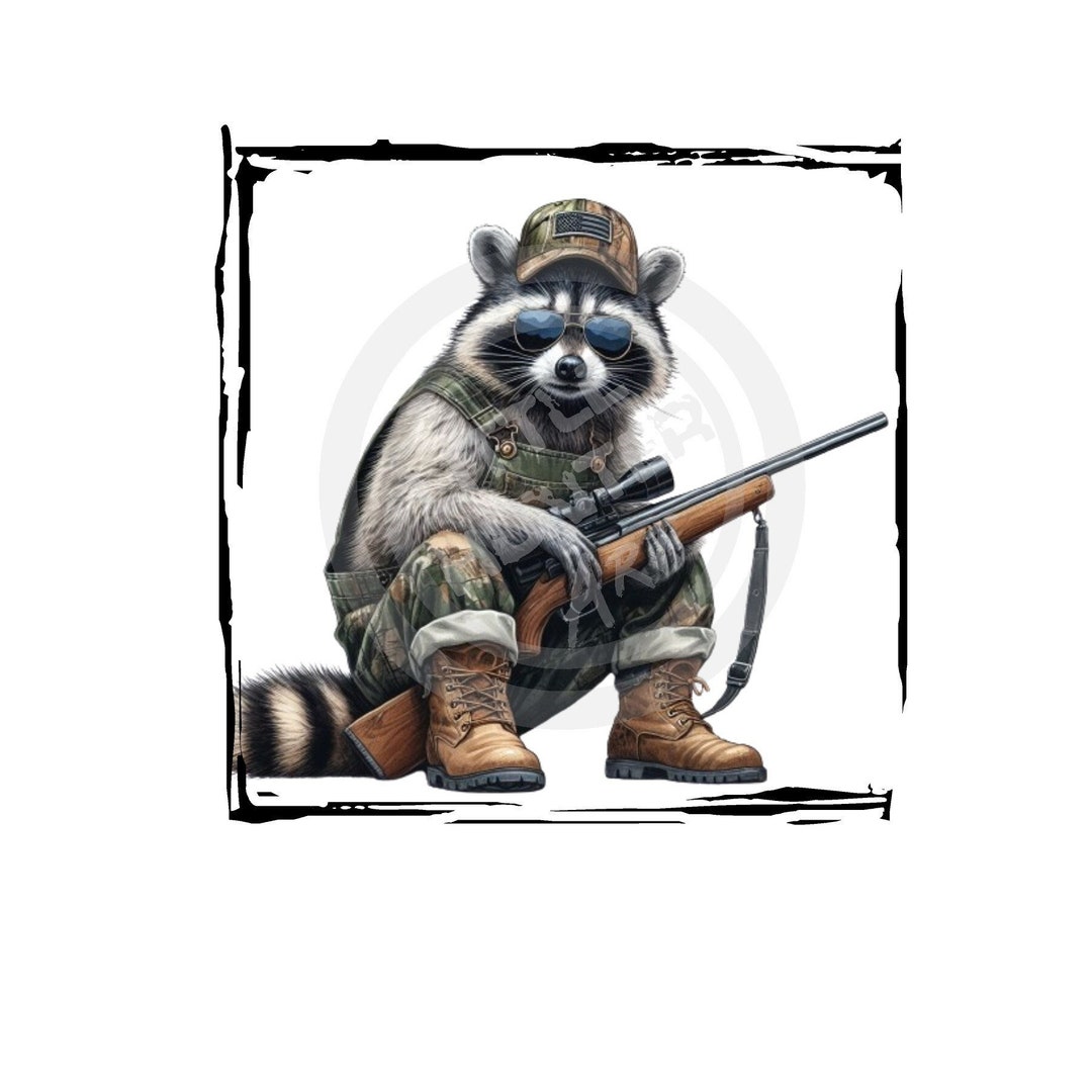 Camo Racoon Png, Racoon Hunter Png, Racoon Png, Digital Download ...